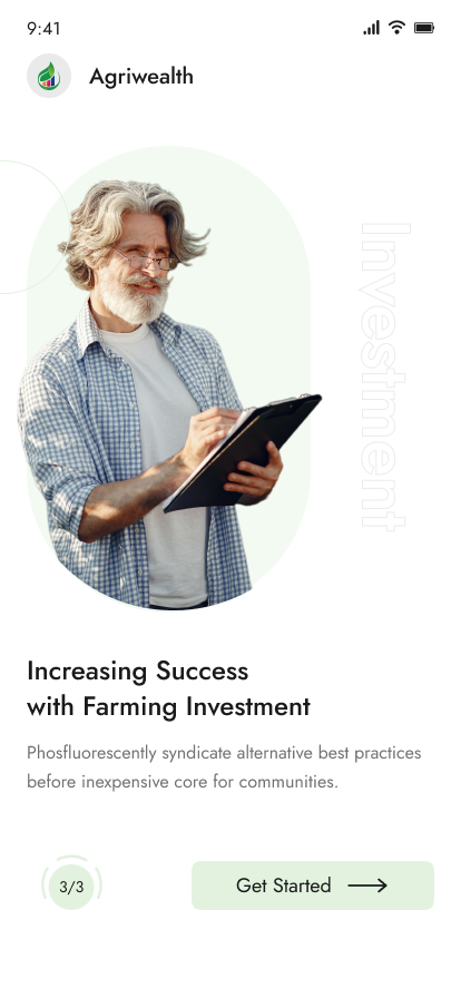 Agriwealth - Agricultural HYIP Investment Mobile App Figma Template by binary-vines
